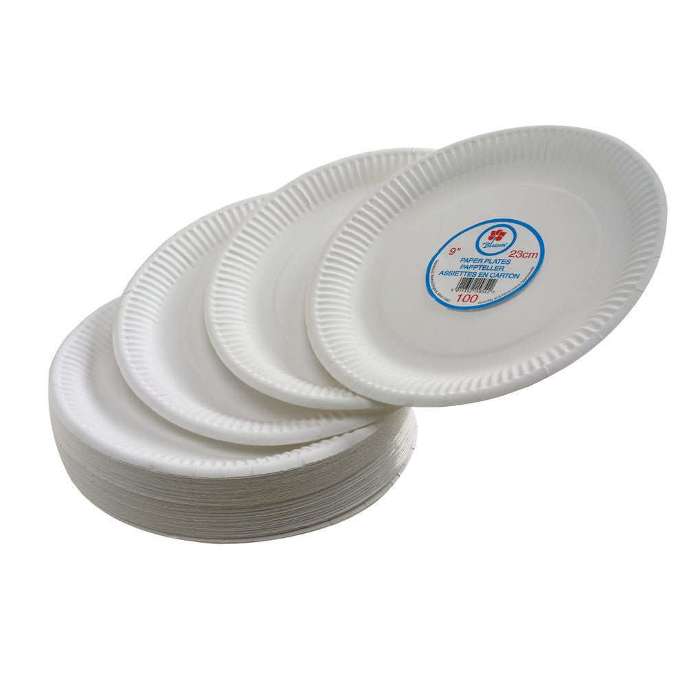 Plates - Quality Paper 100 Snack Plates - 7 inch – Life Cleaning ...